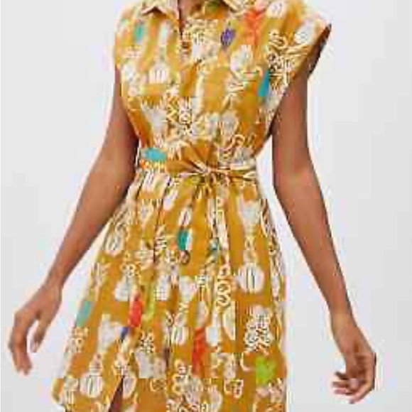 Anthropologie | Dresses | Anthropologie Yellow Gold Polo Collar ...